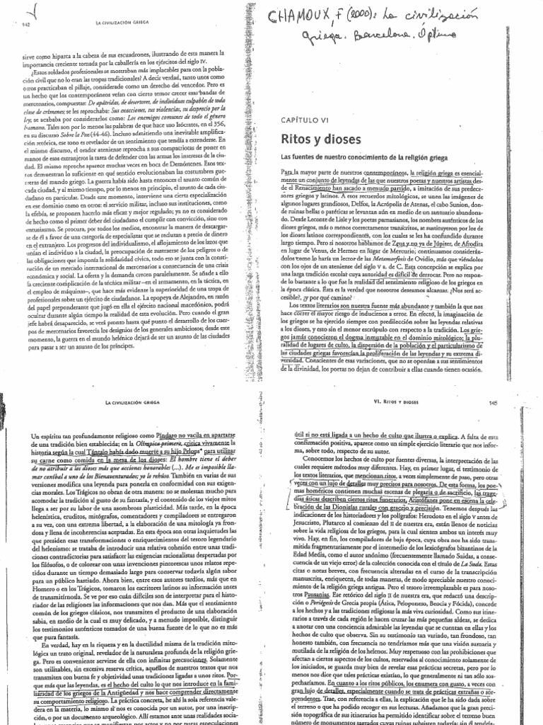 Chamoux - Cap VI Ritos y Dioses | PDF
