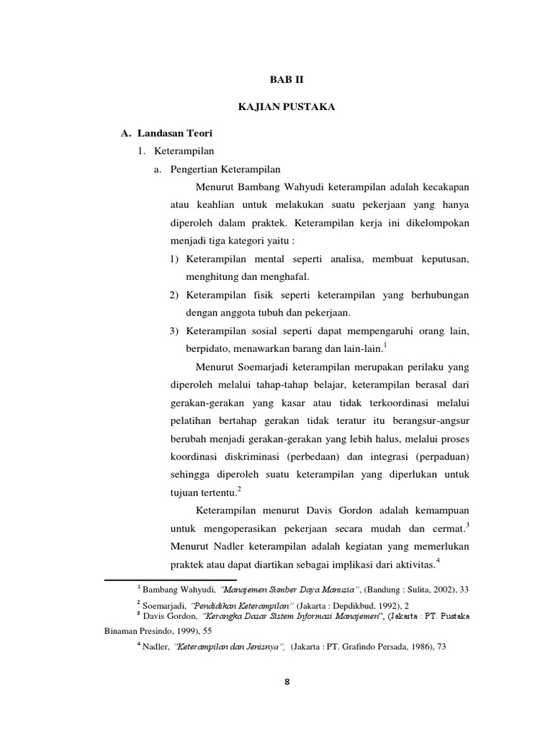 Teori Keterampilan | PDF