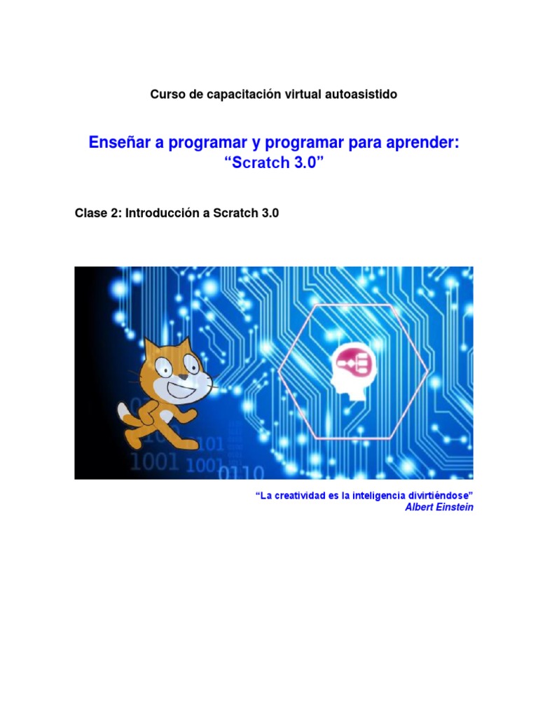 Clase 2 - Enseñar A Programar y Programar para Aprender - Scratch 3.0 | PDF | Scratch (lenguaje ...