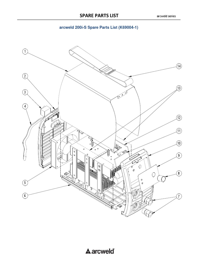 Spare Parts List Arcweld 200i-S | PDF | Equipment | Electrical Engineering
