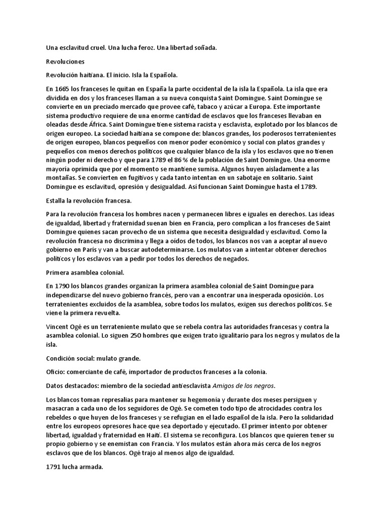 Haiti | PDF | Haití | Esclavitud