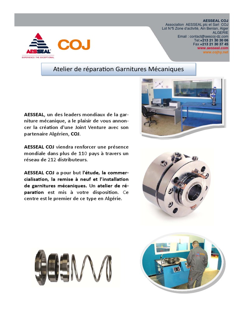 Offre de Service AESSEAL COJ | PDF | Science | Technologie (Général)