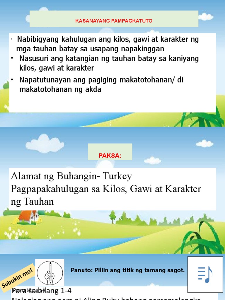 Week 5-Alamat NG Buhangin | PDF