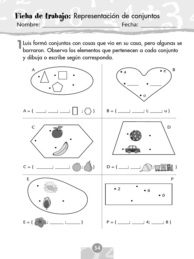 Representación de Conjuntos | PDF | Enseñanza de matemática