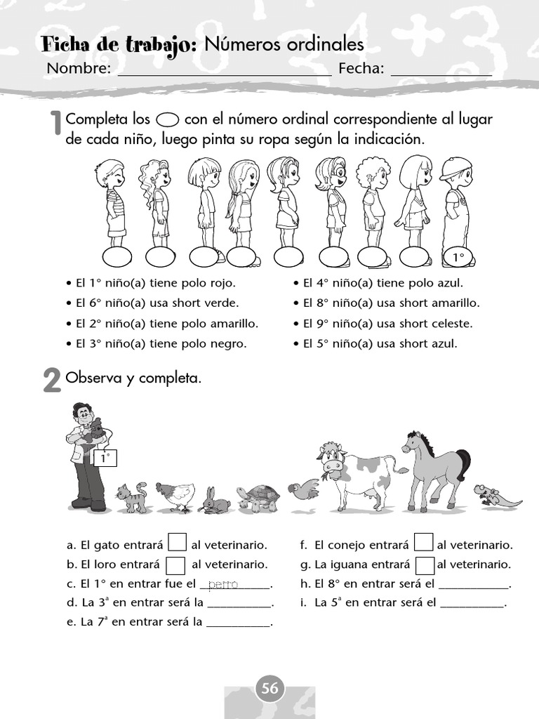 Números Ordinales | PDF | Tecnicas artisticas | Arco iris