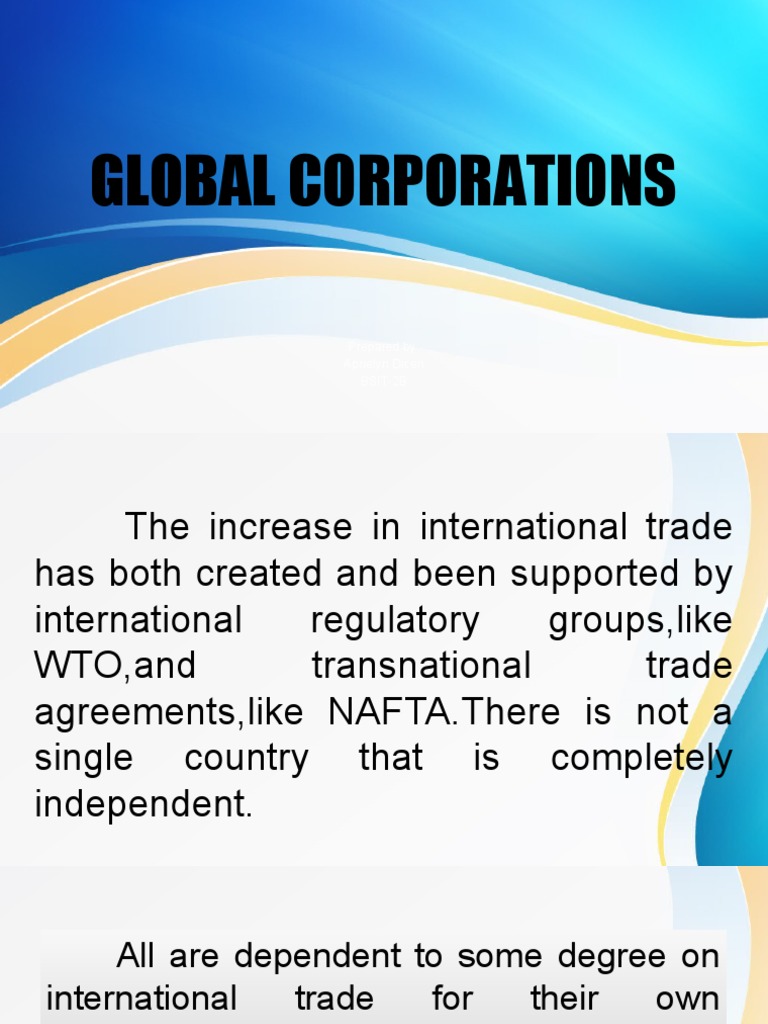 Global Corporations | PDF | Multinational Corporation | Globalization