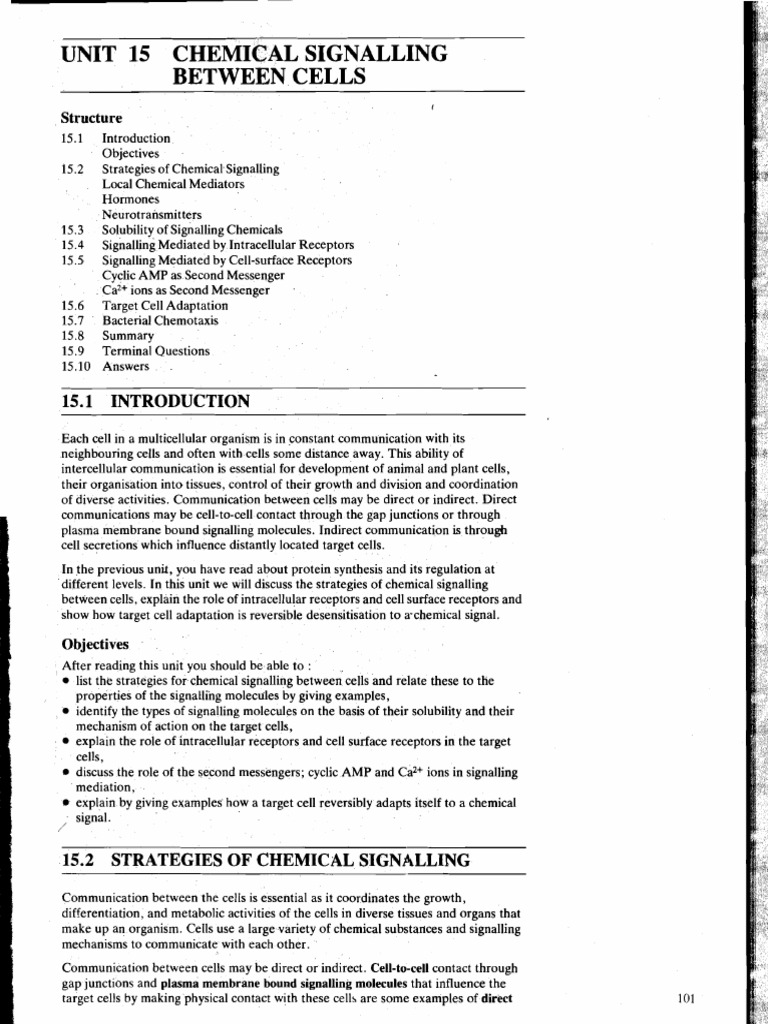 Chemical Signalling Between Cells | PDF | Cell Signaling | Hormone