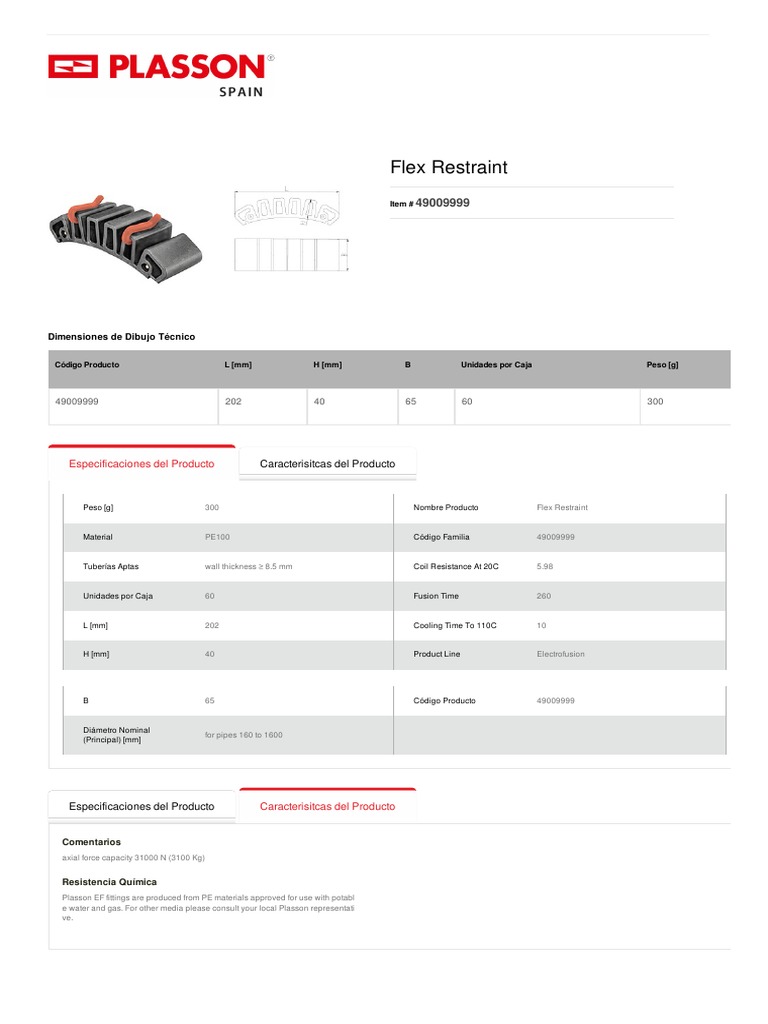 Plasson-Flow-Solutions-Flex-Restraint (WWW - Plasson.es) | PDF