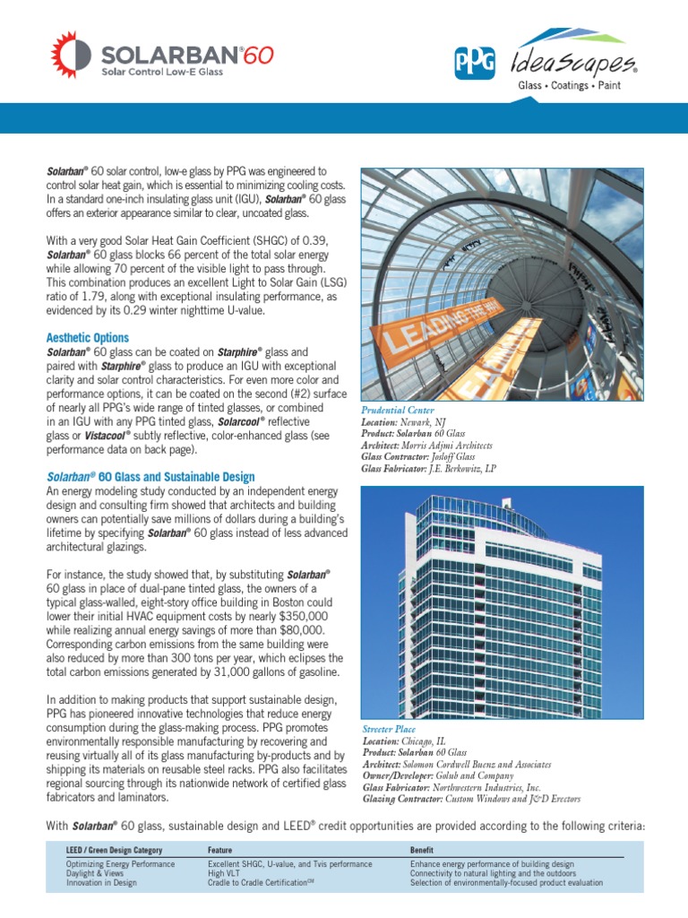 Solarban Solarban: Aesthetic Options | PDF | Sustainable Architecture ...