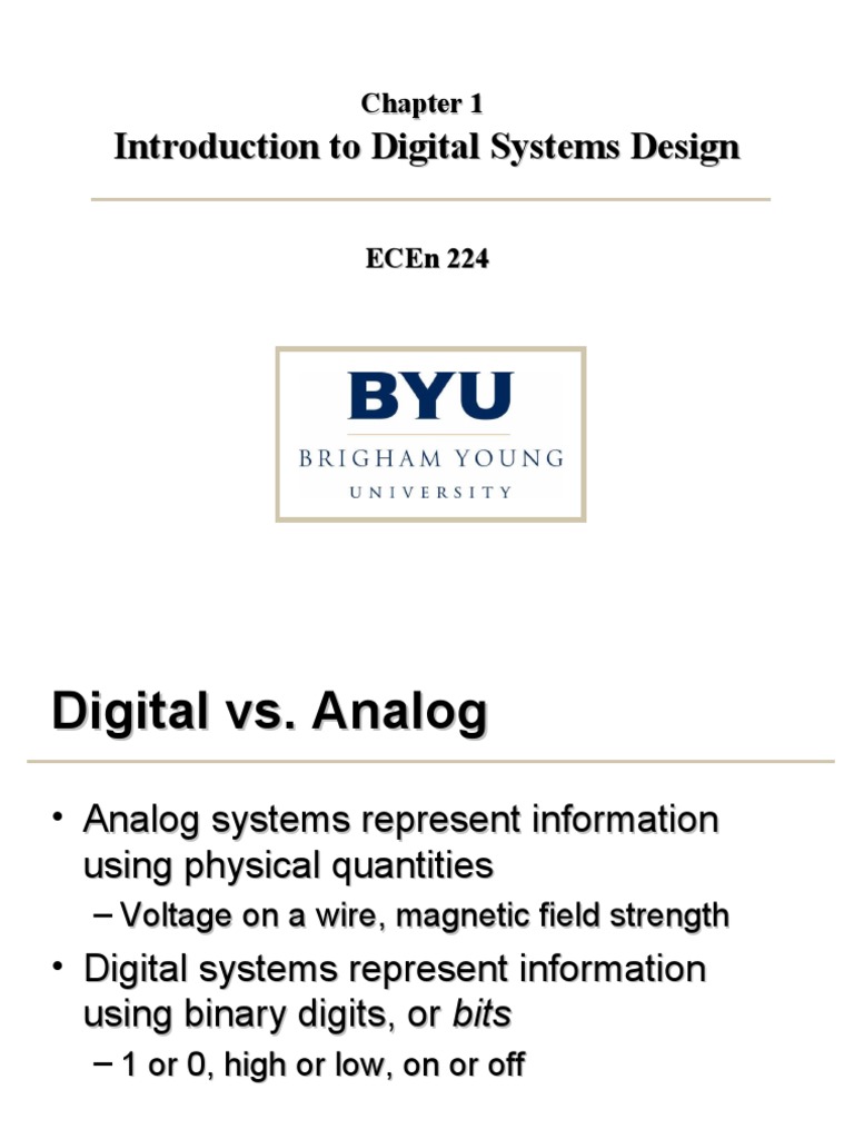Introduction To Digital Systems Design | PDF | Digital Electronics | Bit