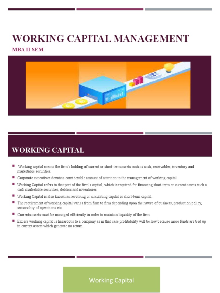 Working Capital Management | PDF | Working Capital | Business