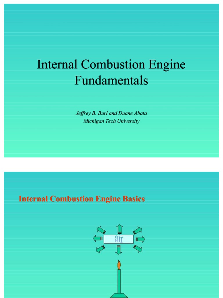 Internal Combustion Engine Fundamentals | PDF | Internal Combustion Engine | Engines