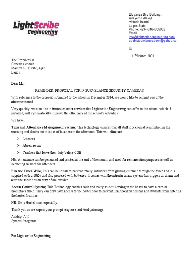 Introduction Letter | PDF | Security | Computing And Information Technology