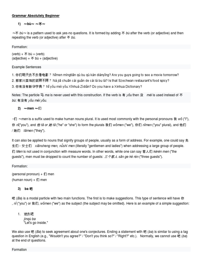 Grammar Absolutely Beginner | PDF | Verb | Adverb