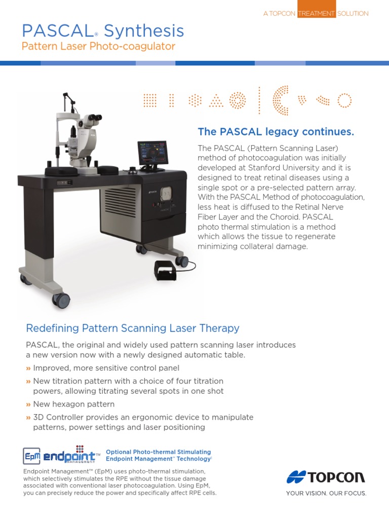 PASCAL Synthesis Datasheet - 1118 | PDF | Laser | Retina