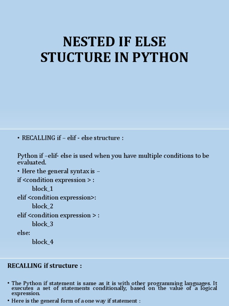 Nested If Else.. in Python | PDF | Software Engineering | Computer Programming