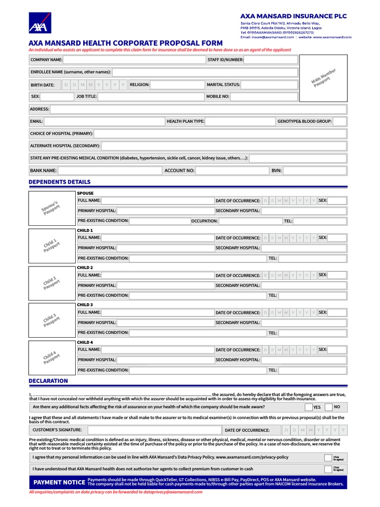 New Amhcp Registration Form | PDF | Insurance | Health Care