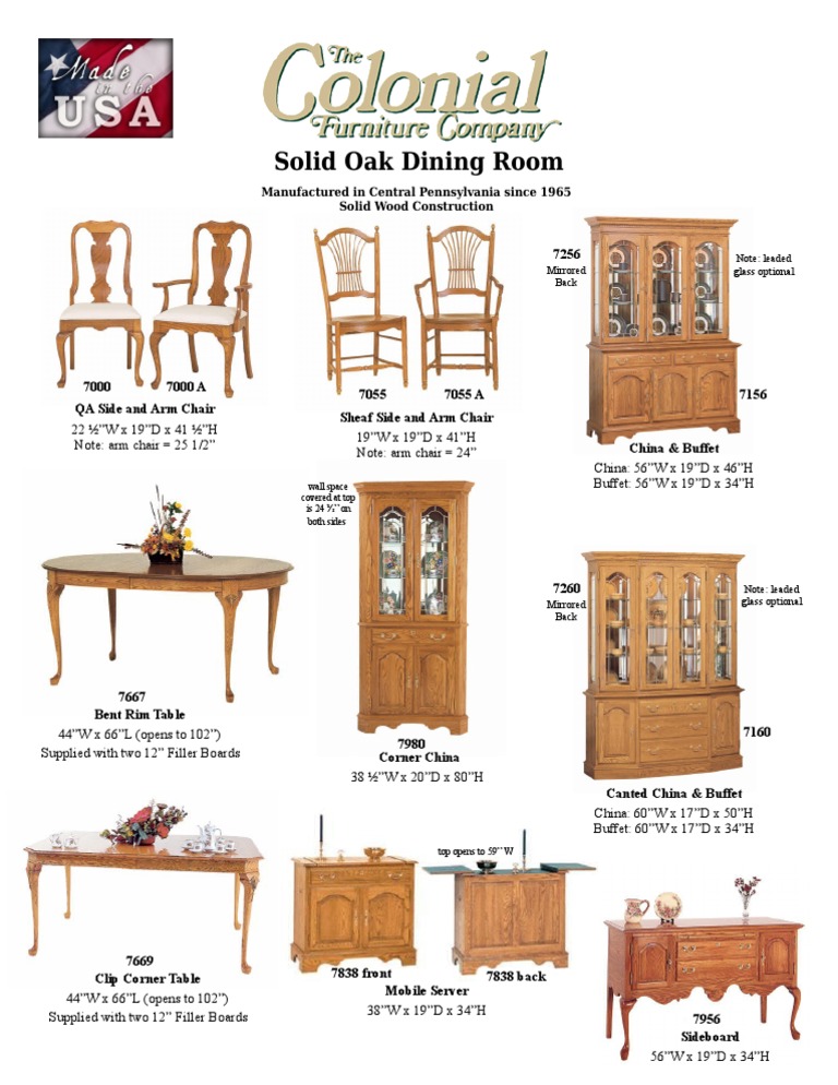 Oak Dining Room Tear Sheets | PDF | Decorative Arts | Home