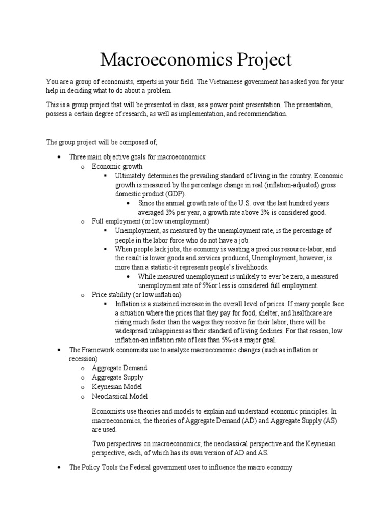 MacroEconomics Project | PDF | Macroeconomics | Fiscal Policy