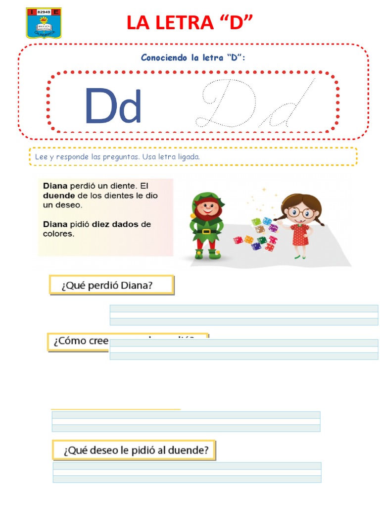 N 1 Aprendiendo La Letra D Pdf