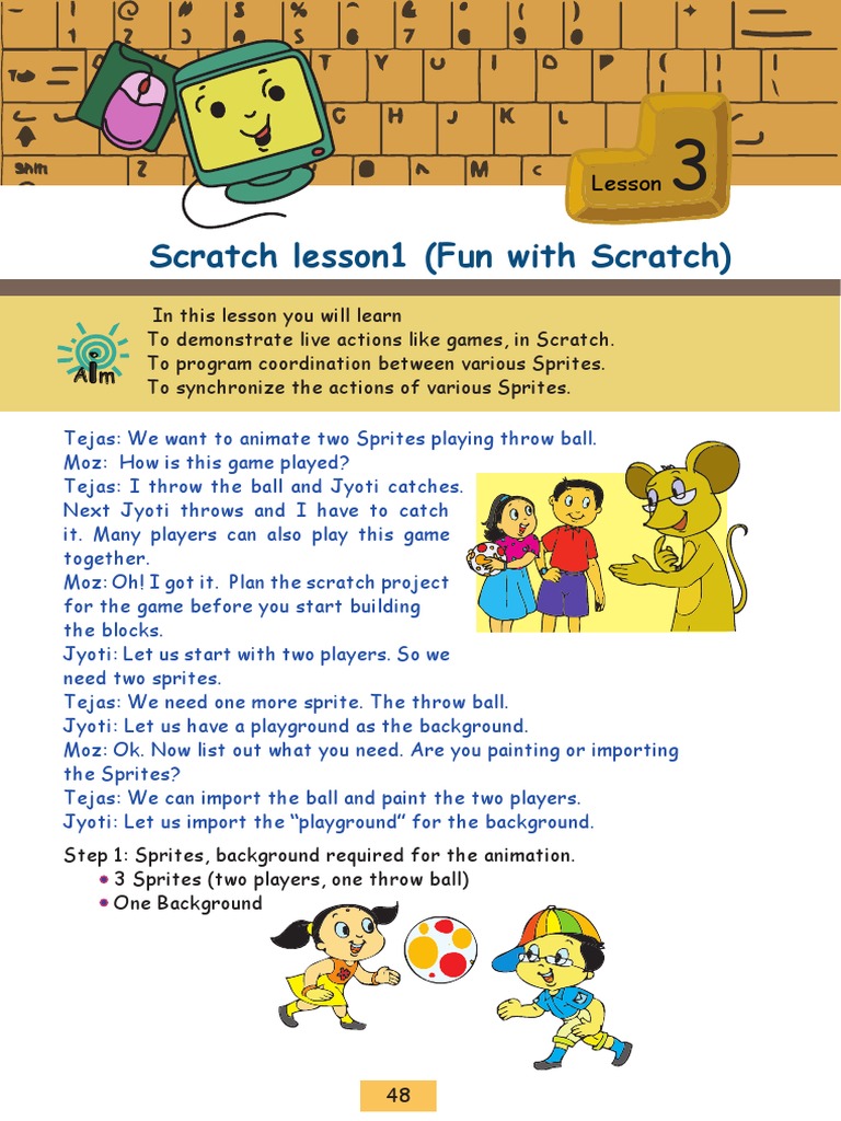 Scratch Lesson1 (Fun With Scratch) | PDF | Scratch (Programming Language) | Computing And ...