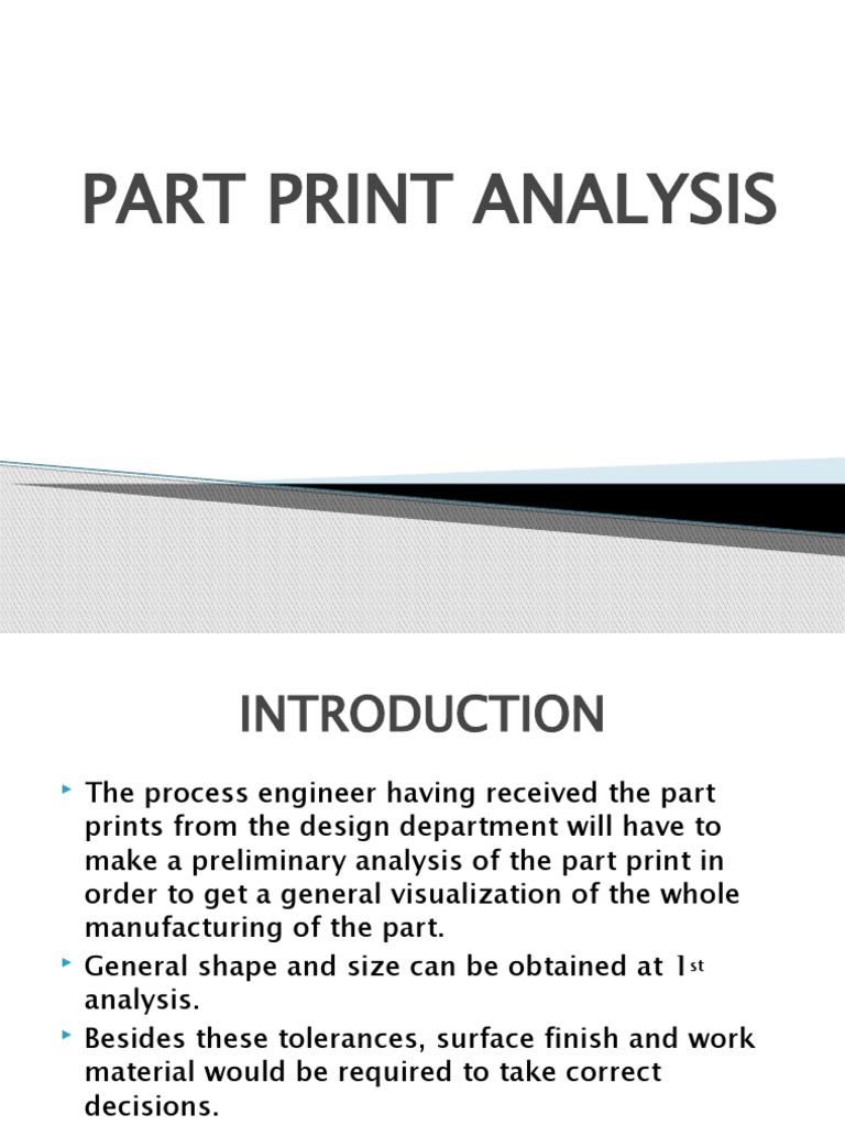 Preliminary Part Print Analysis Guide | PDF | Technology & Engineering