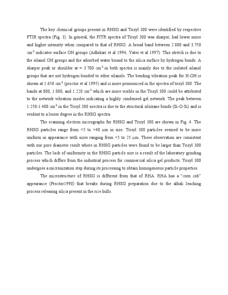 The Key Chemical Groups Present in RHSG and Trisyl 300 Were Identified ...