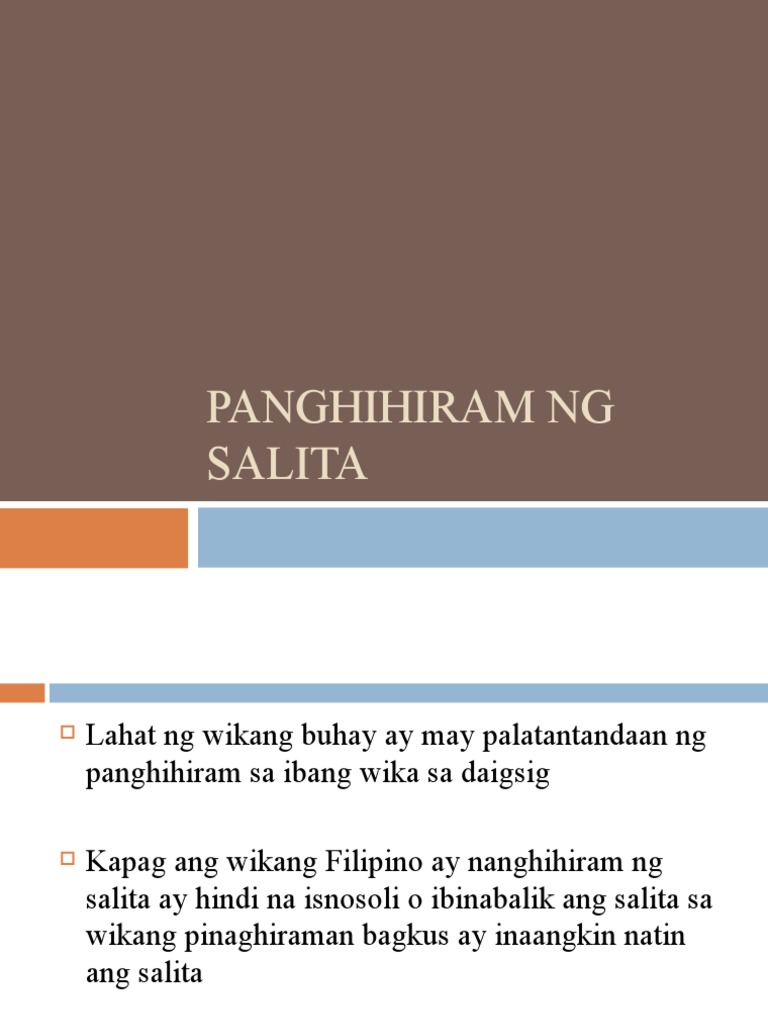 Panghihiram Na Salita | PDF
