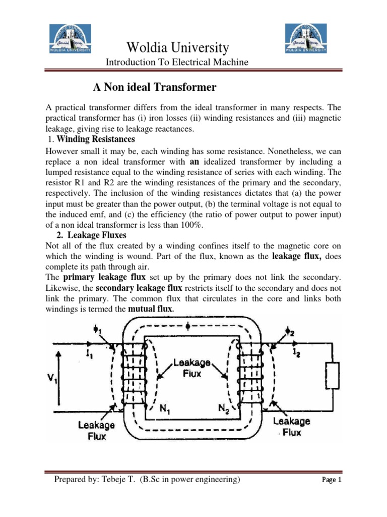 An In-Depth Examination of the Key Differences Between Ideal and Practical Transformers | PDF ...