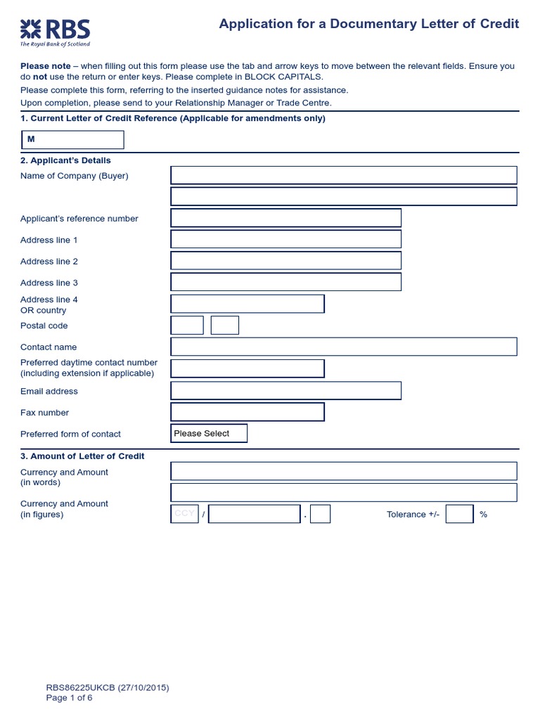 Documentary Letter of Credit | PDF | Letter Of Credit | Trade