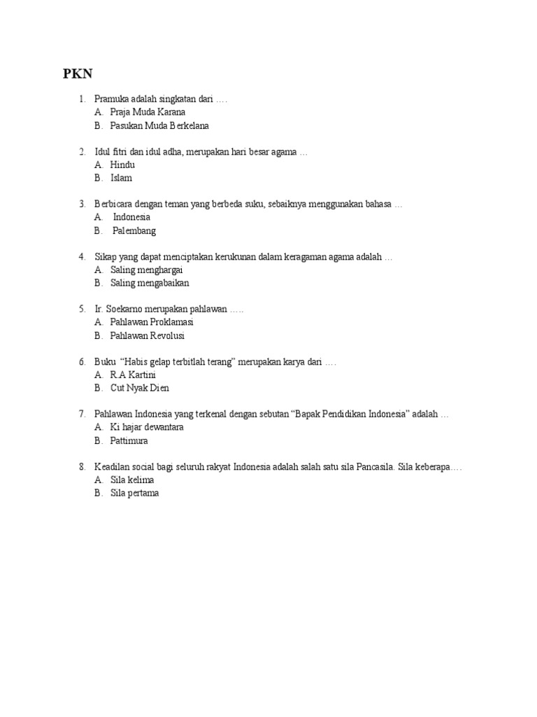 PKN Sains Kuis | PDF