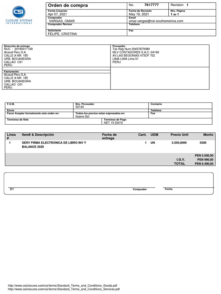 XXPO Purchase Order NLS Print 240621 | PDF | Informática y tecnología ...