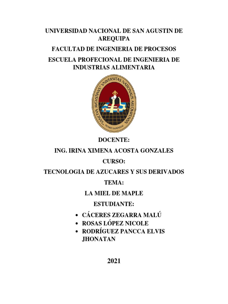 Proceso y Calidad de la Miel de Maple | PDF | Miel de maple | Miel