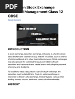 Stock Exchange Project (Class 12) | PDF