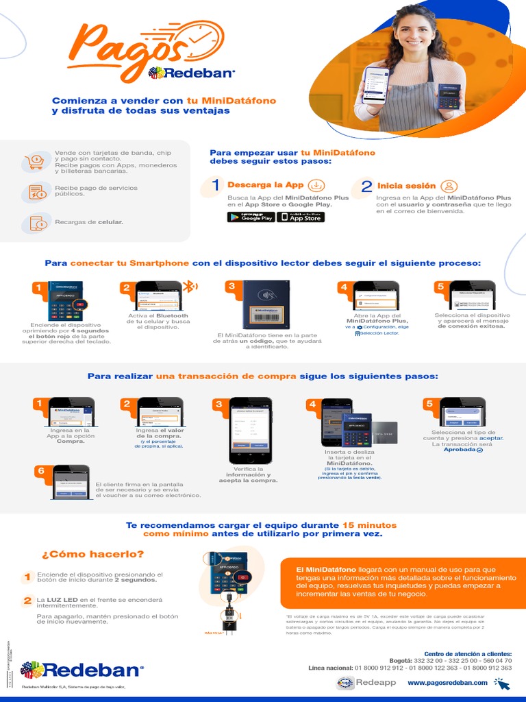 Guía para usar el MiniDatáfono RedeBan | PDF | Aplicación movil ...