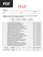 Escala Edah de Observacion de Conducta y Atención | PDF
