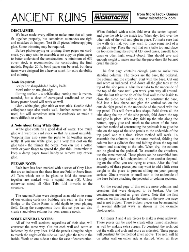 Ancient Ruins | PDF | Adhesive | Paper