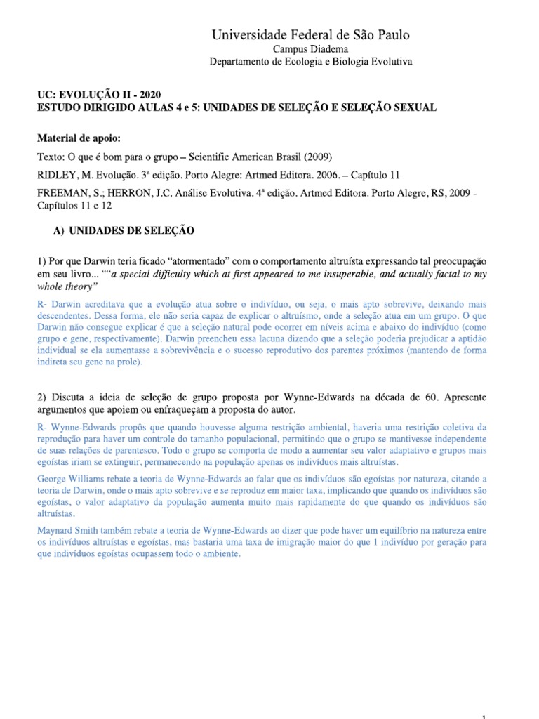 ED2 Evo 2 Gabarito | PDF