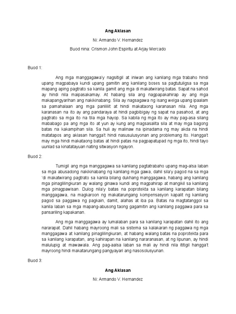 Ang Aklasan | PDF