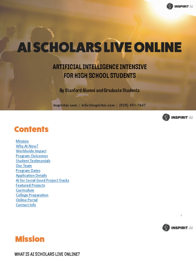 Inspirit AI Brochure Summer 2021 | PDF | Artificial Intelligence ...