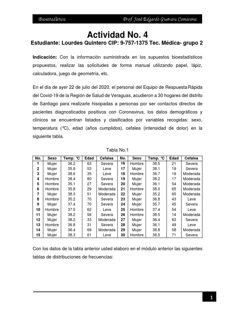 12 Actividad 4-Lourdes Quintero-Enviar | PDF | Histograma | Muestreo ...