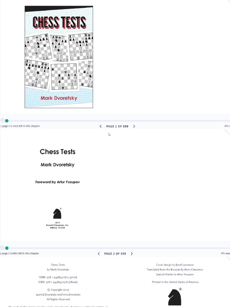 Chess Tests Mark Dvoretsky 11-2019 | PDF