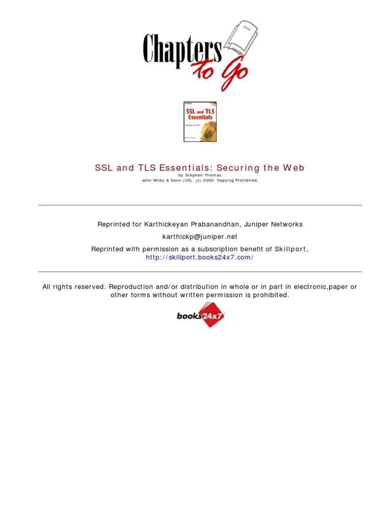 SSL and TLS: Web Security Essentials | PDF | Transport Layer Security ...