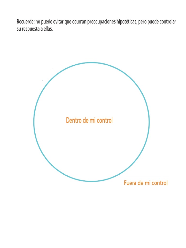 Ejercicio Dentro de Mi Control y Fuera de Mi Control | PDF