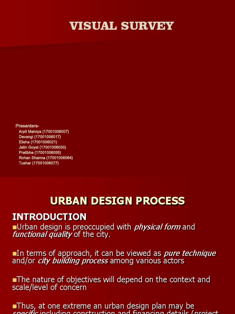 Visual Survey in Urban Design Process | PDF | Urban Design | Landscape