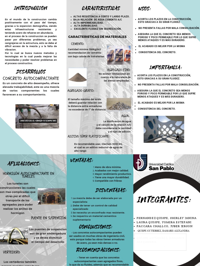 Triptico | PDF | Hormigón | Materiales