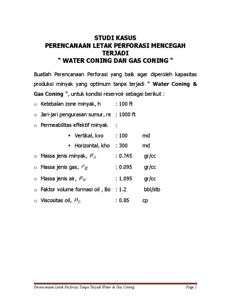 Lamp 1 S.kasus Water Coning | PDF