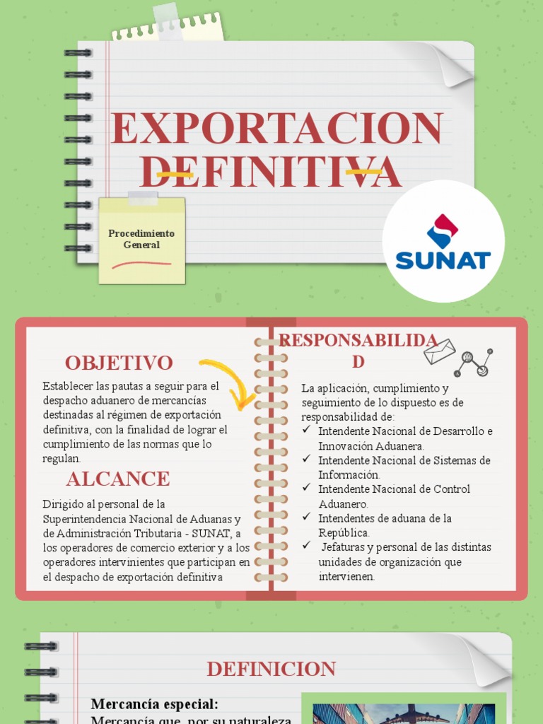 Exportacion Definitiva | PDF | aduana | Exportaciones