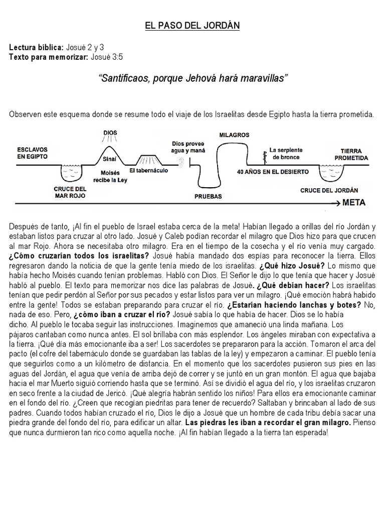 El Paso Del Jordán | PDF | Joshua | Moisés