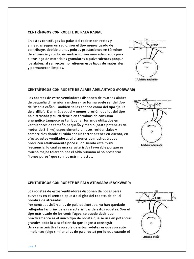 Centrífugos Con Rodete de Pala Radial | PDF